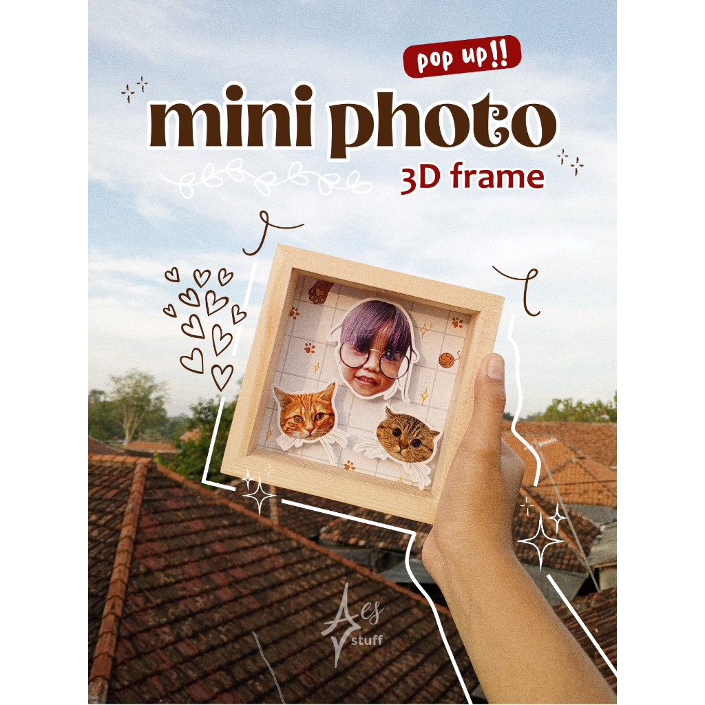 Jual POP UP Mini Photo 3D frame | Bingkai Mini Foto Wajah Keluarga ...