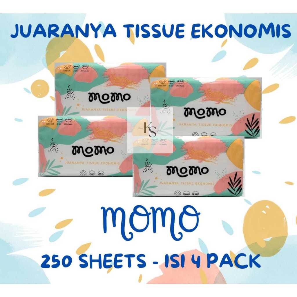 Jual MOMO Tissue 250s Bundling 4pack/Tisu Murah/Tisu Bagus/Facial Tisu ...