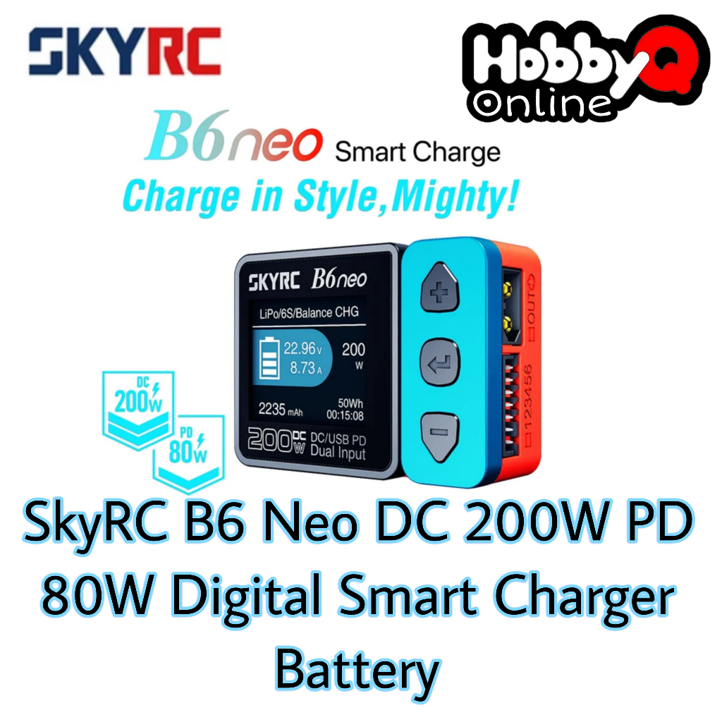 Jual SkyRC B6 Neo 200w PD 80W DC Digital Smart Charger with DC/PD Dual ...