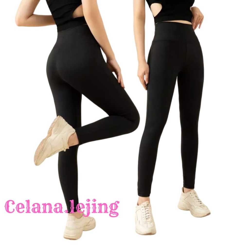 Jual Leging Panjang Wanita Dewasa Untuk Berat Badan 35-90Kg - Celana Legging Polos Bahan Spandek ...