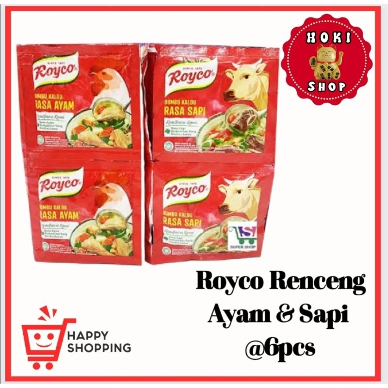 Jual Royco Sapi & Ayam Sachet Per -6pcs @8gr / Royco Ayam / Royco ...