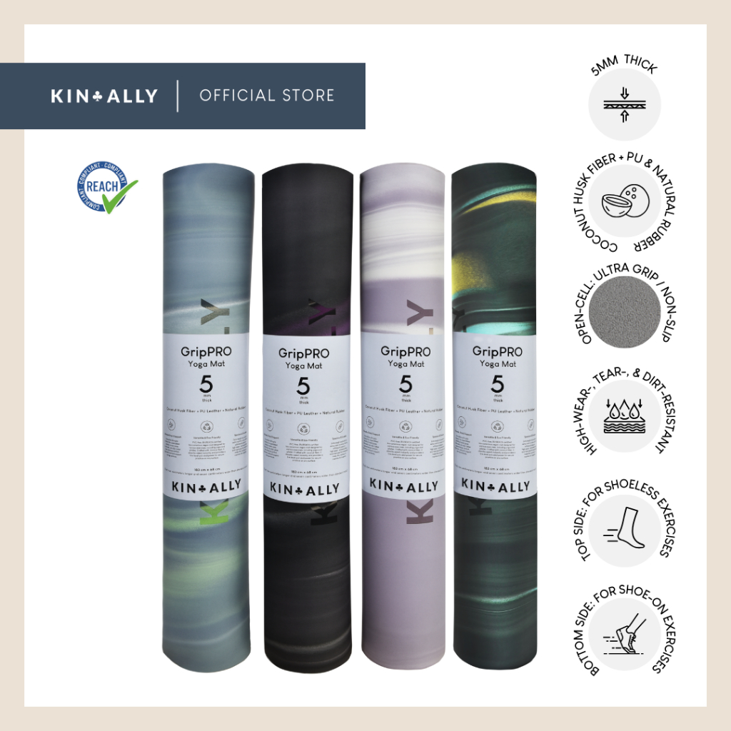Jual Kin + Ally GripPRO Yoga Mat - Studio 5mm | Shopee Indonesia