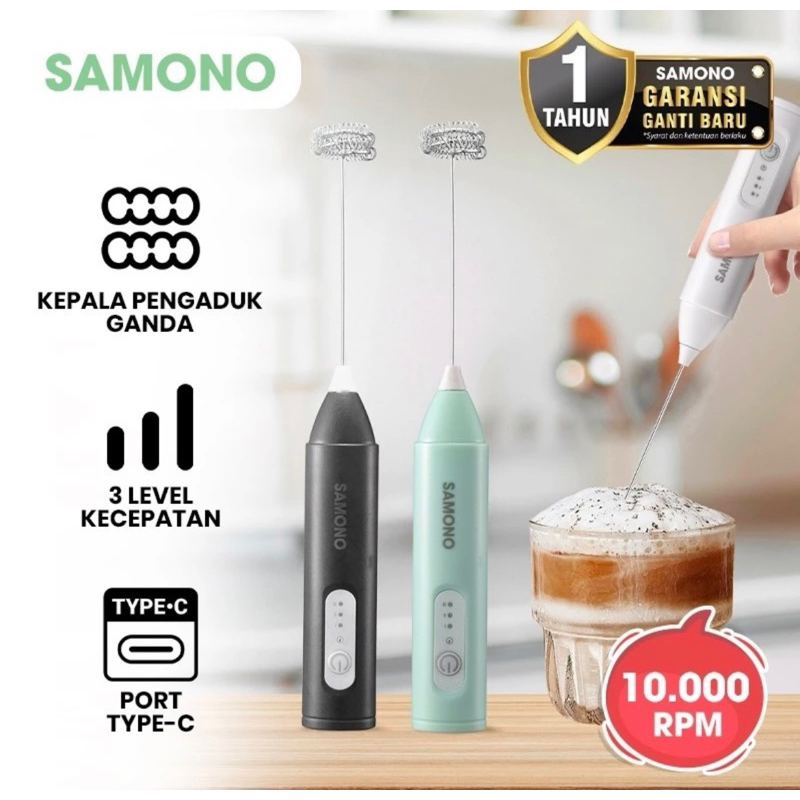 Jual Hand Mixer Samono SW-MFB30 Pengocok Susu Alat Kocok Telur Cas Alat ...