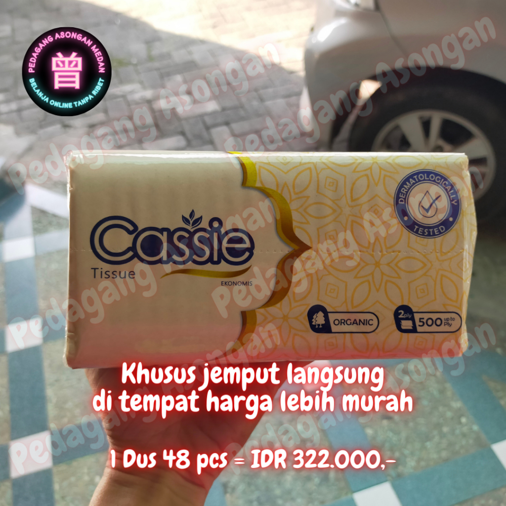 Jual Tissue Cassie Facial Brown Organic 500sheet 250gr 2ply (1pcs ...