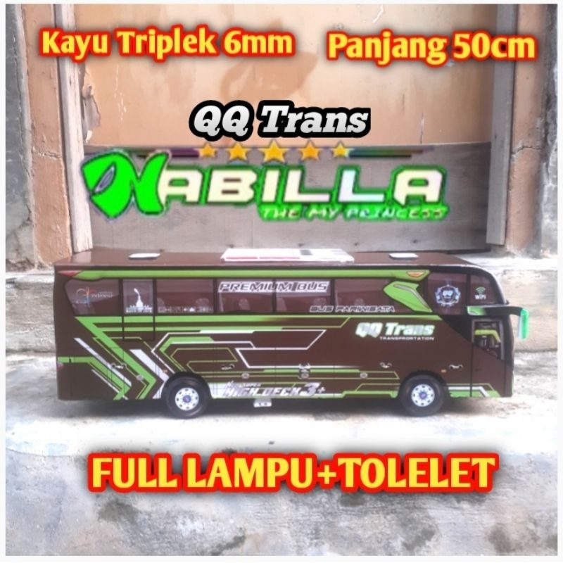Jual Miniatur bus tolelet basuri QQ Trans Nabila mainan kado ultah anak ...
