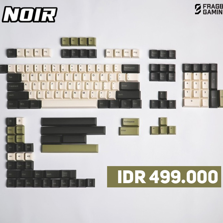 Jual Noir Olive 168 Key Set - Keycaps for Mechanical Keyboard | Shopee ...