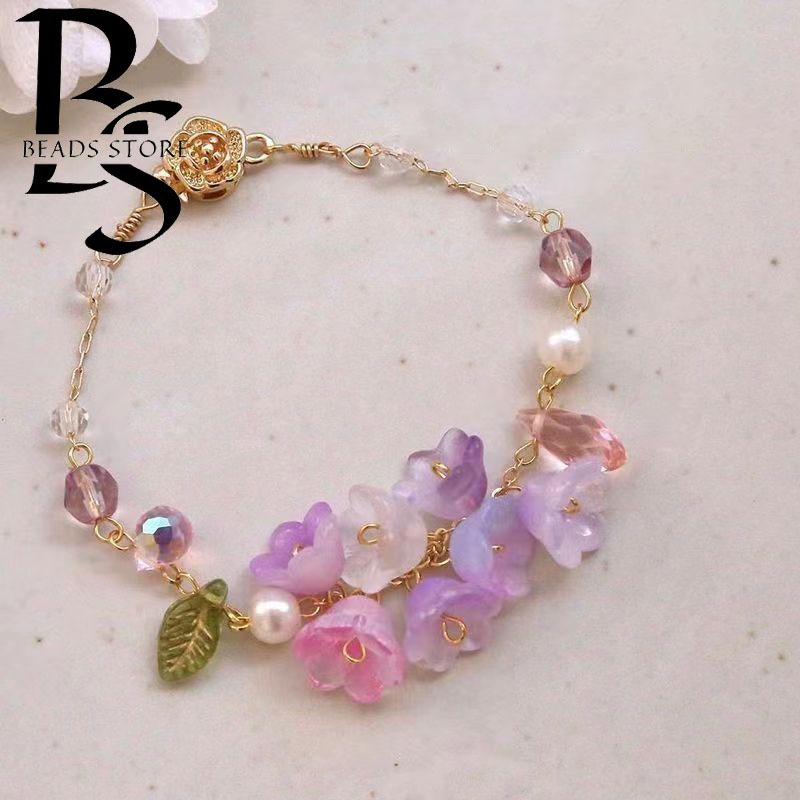 Jual [COD Ready stock] 15pcs-10gr Bellflower Ombre Beads Mote Manik ...