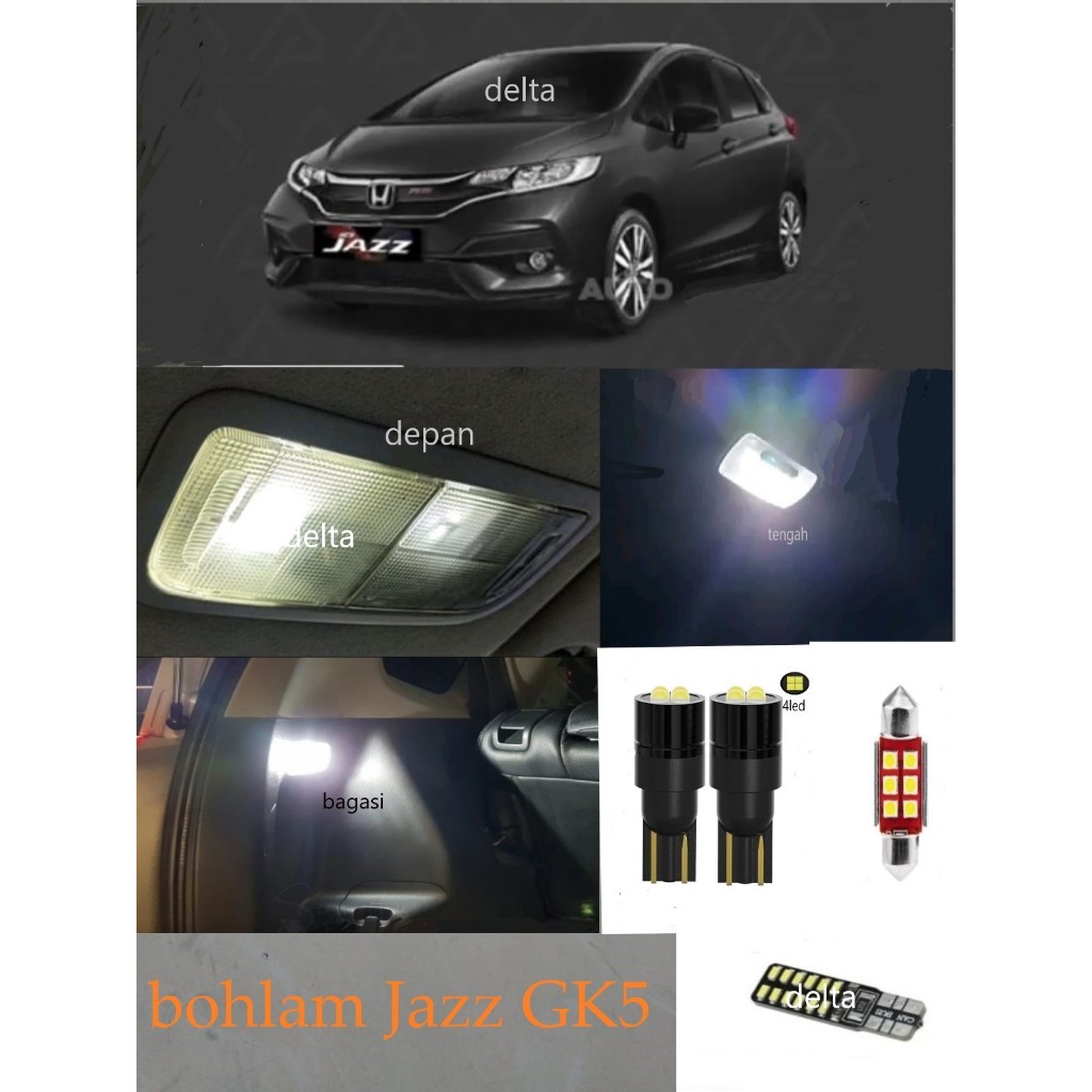 Jual Lampu bohlam Plafon Kabin Led Honda Jazz GK5 Paket 4pcs | Shopee Indonesia