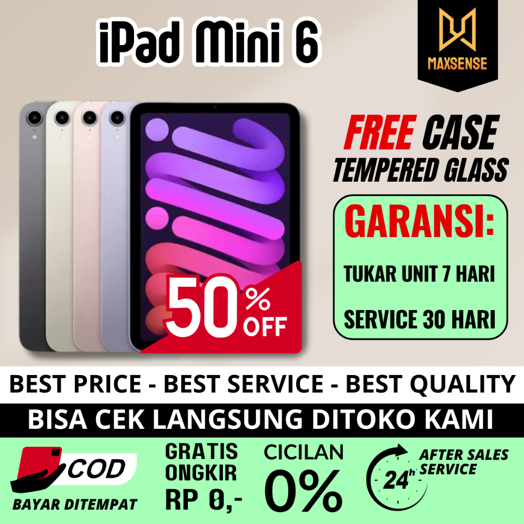 Jual iPad Mini 6 & 5 256GB 64GB Wifi Only & Cellular Second Fullsett ...