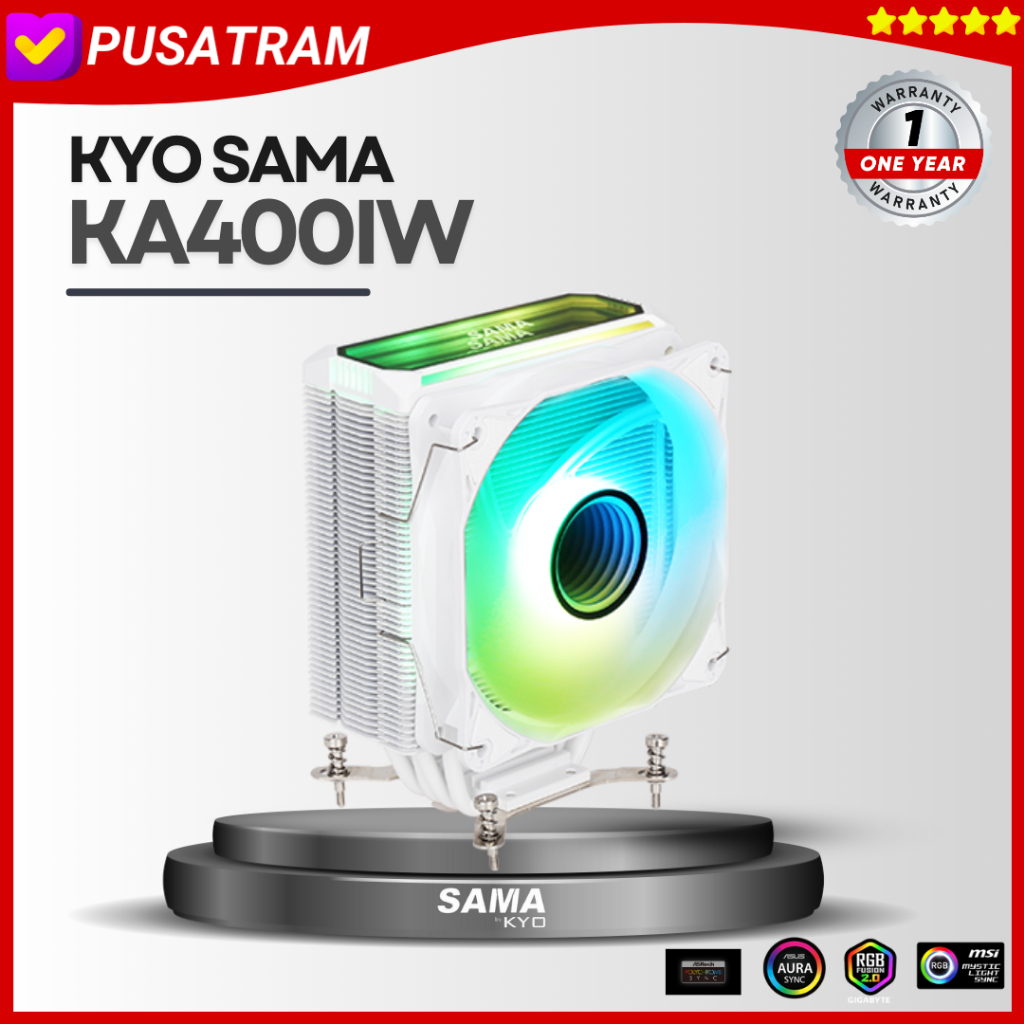 Jual KYO SAMA KA400IW CPU COOLER ARGB FAN PROCESSOR COOLER ARGB 4 ...