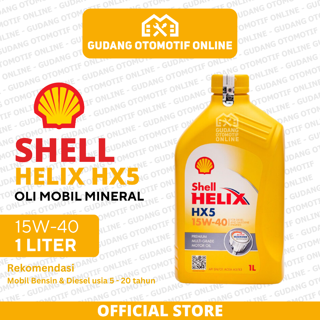 Jual Oli Shell Helix HX5 15W-40 1L 1 Liter - Oli Mesin Mobil Mineral ...