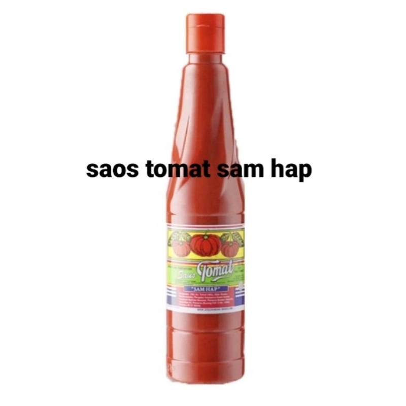 Jual Saus Tomat SAM HAP Cap Tiga Tomat Original Halal MUI 630 Ml ...