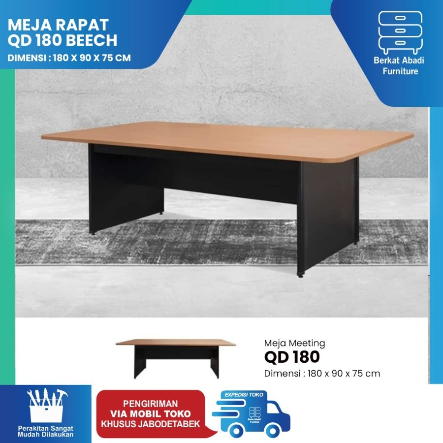 Jual Meja Meeting Meja Kerja Meja Kantor QD 180 | Shopee Indonesia