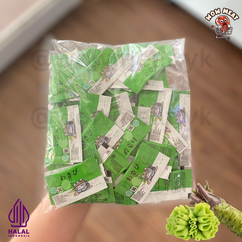 Jual Wasabi Paste Sachet | Wasabi Sachet Halal 100 pcs | Shopee Indonesia