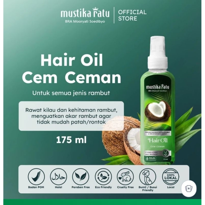Jual Mustika Ratu Cem Ceman Minyak Rambut Cemceman 175ml Hair Oil ...