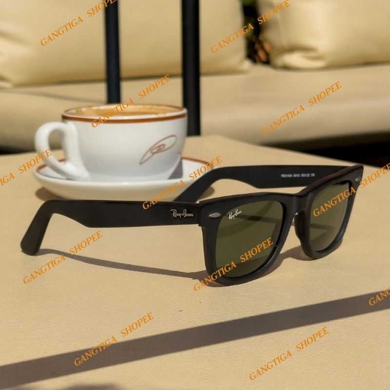 Jual Kacamata Hitam Rayban 2140 Black Dof Lensa Kaca | Shopee Indonesia