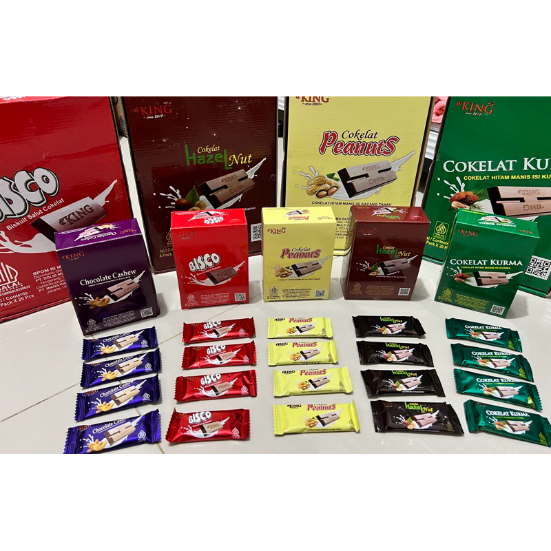 Jual D KING COKLAT CASHEW / KURMA / HAZELNUT / BISCO / PEANUTS ...