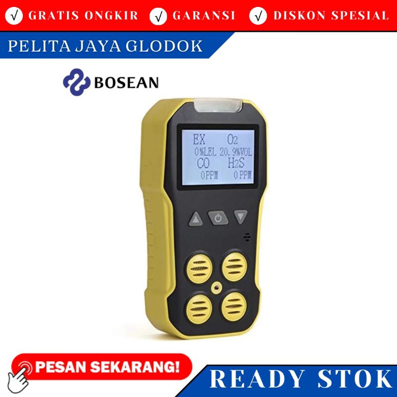 Jual 4 in 1 Gas Detector 02 CO H2S LEL Bosean BH-4A Tester Detektor ...
