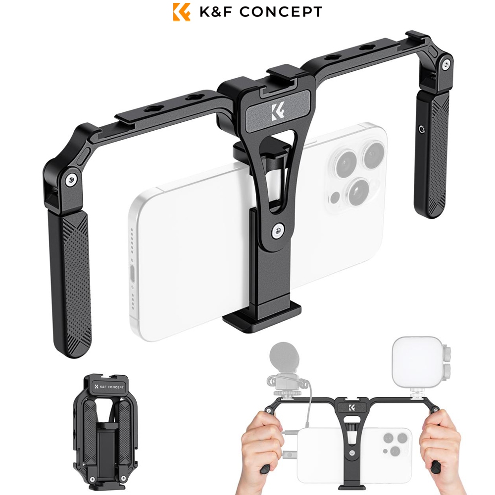 Jual K&F Concept Smartphone Video Stabilizer Rig with Dual Handles ...