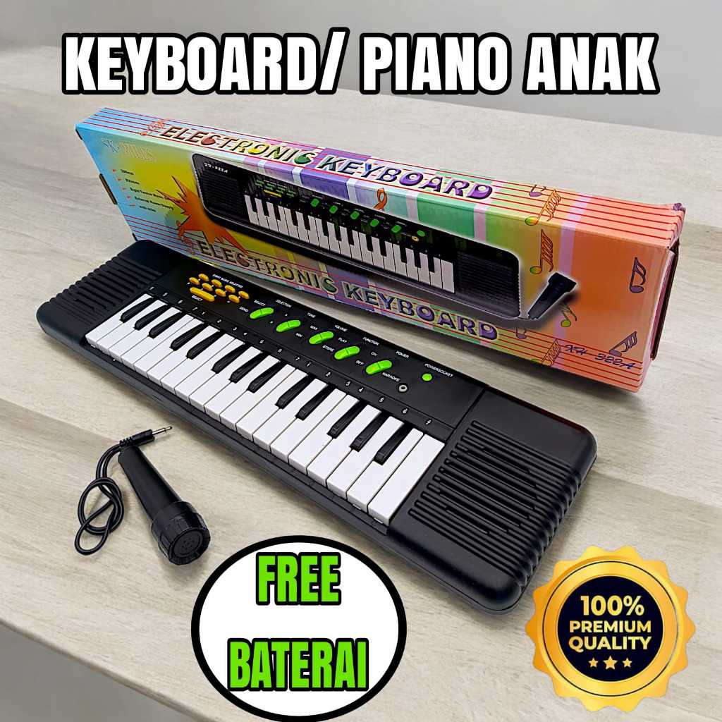 Jual Mainan Keyboard Piano Anak Mainan Musik Kiboard Dengan Microfon ...
