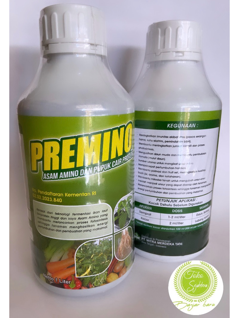 Jual Pupuk Asam Amino Tanaman Premino 1 Liter Nutrisi Organik Cair ...