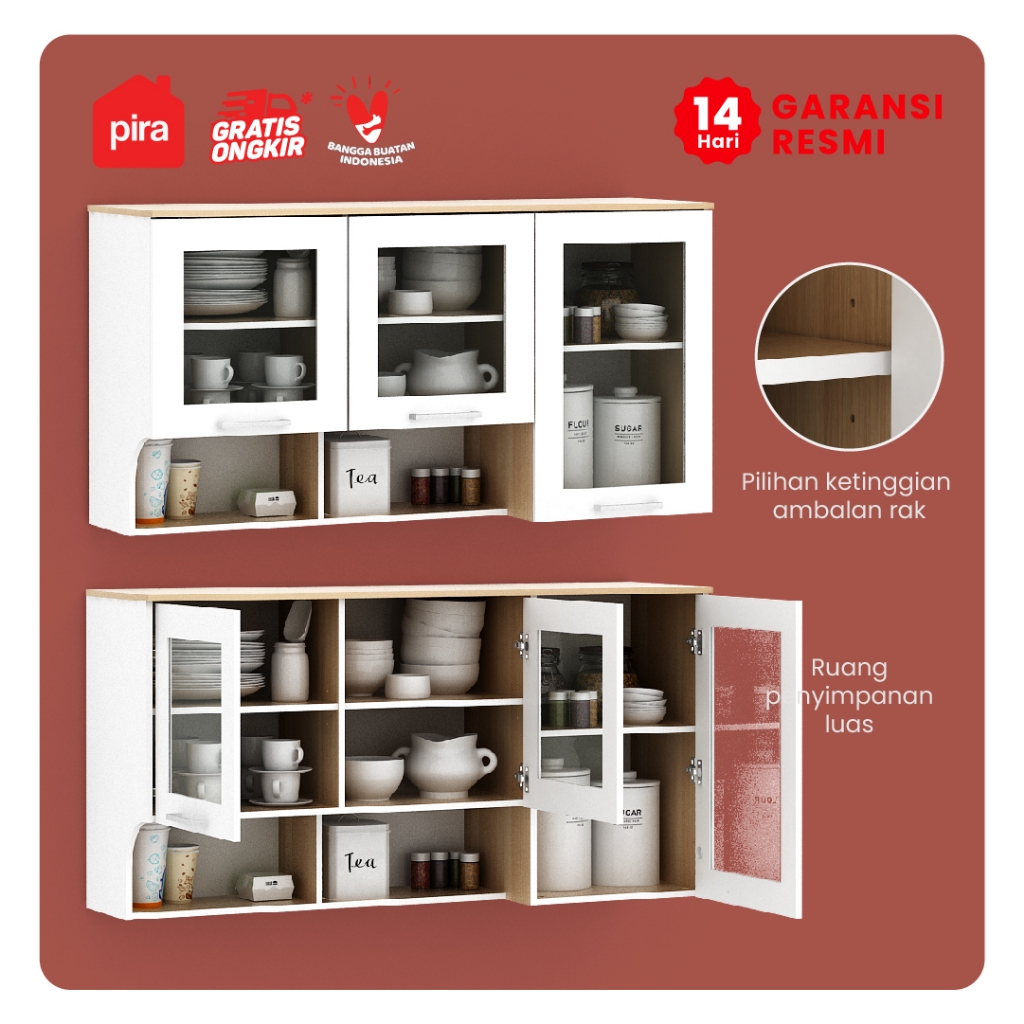Jual Pira Metropolis OX - Aruna KC WU120 RB Rak Dapur / Rak Gantung ...