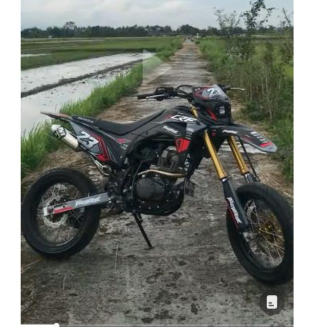 Jual Decal stiker Honda CRF Hitam abu abu full bodi desain bebas suka ...