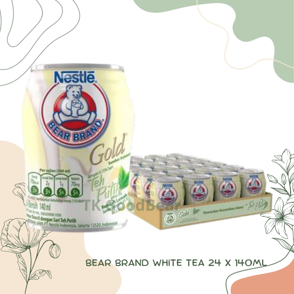 Jual BEAR BRAND Susu Kaleng White Tea Susu Steril 140ml x 24 pcs / 1 Karton | Shopee Indonesia