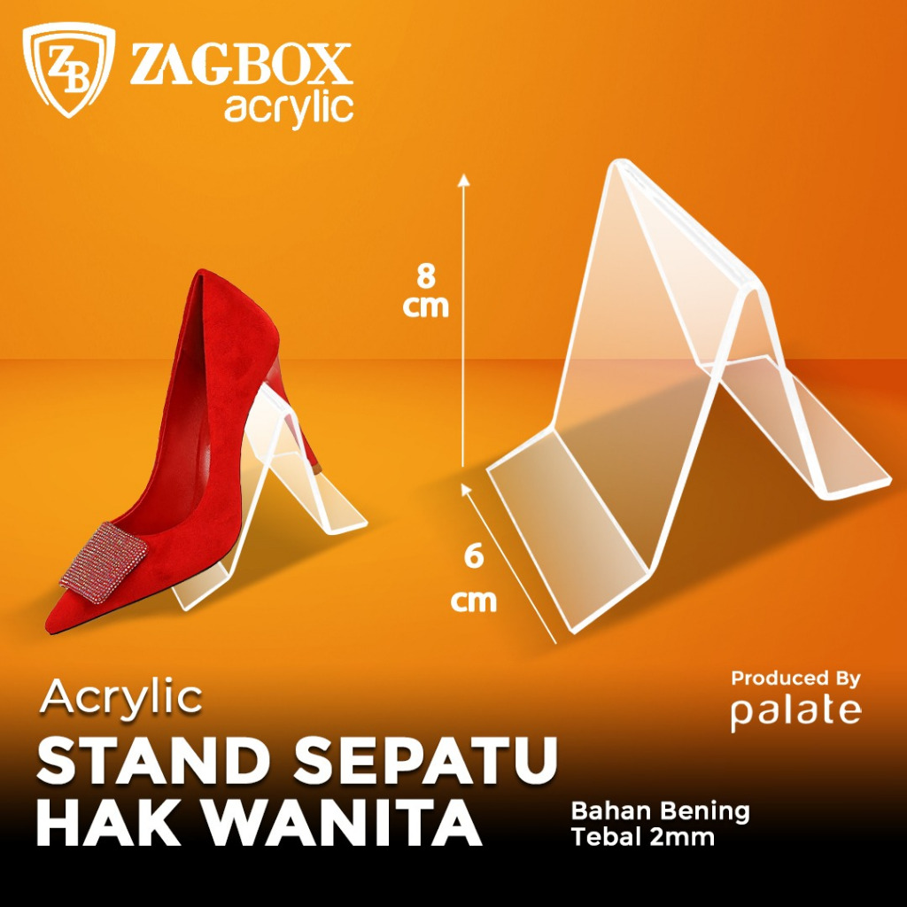Jual AKRILIK STAND SEPATU / ACRYLIC DISPLAY STAND SEPATU HAK WANITA ...