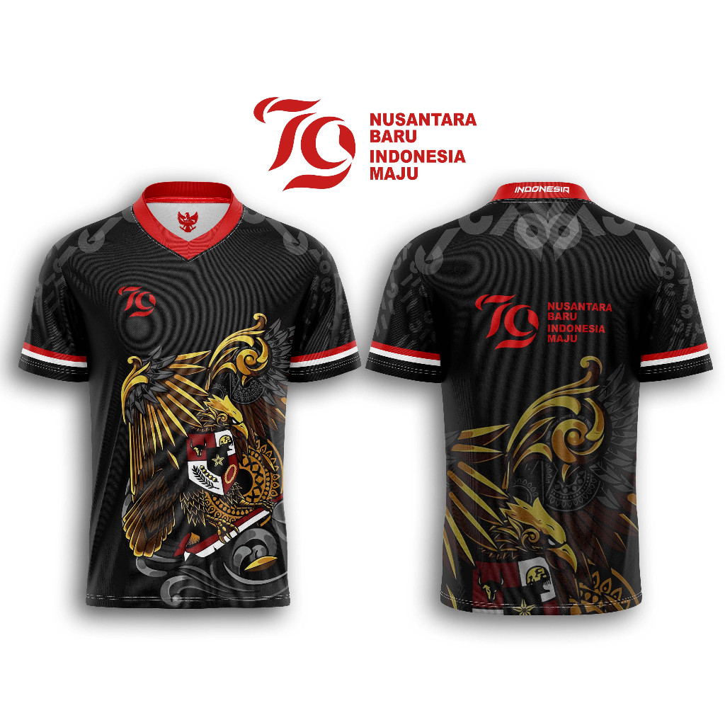 Jual BAJU KAOS JERSEY MERDEKA INDONESIAKU DIRGAHAYU HUT RI 79 GARUDA ...