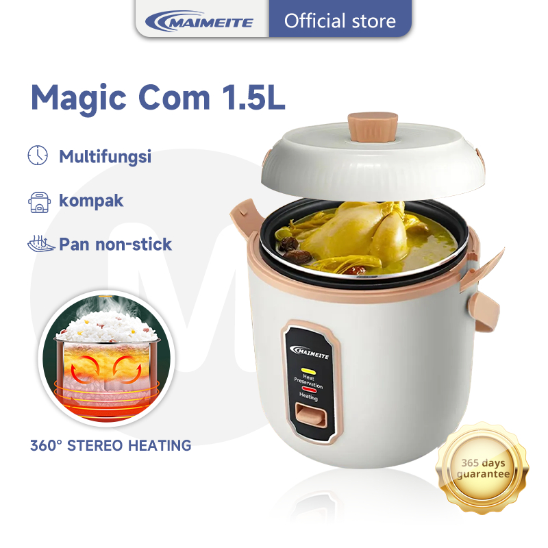 Jual MAIMEITE Magic Com mini Rice Cooker 1.5 Liter Portable student ...