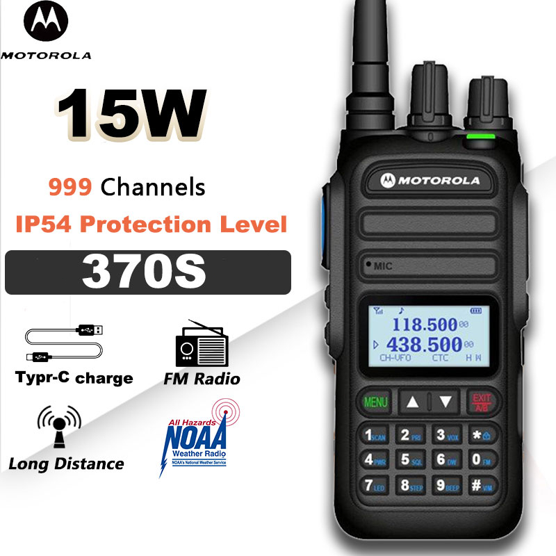 Jual MOTOROLA jarak jauh 20KM Radio dua arah VHF/UHF Walkie-talkie genggam profesional Radio FM ...