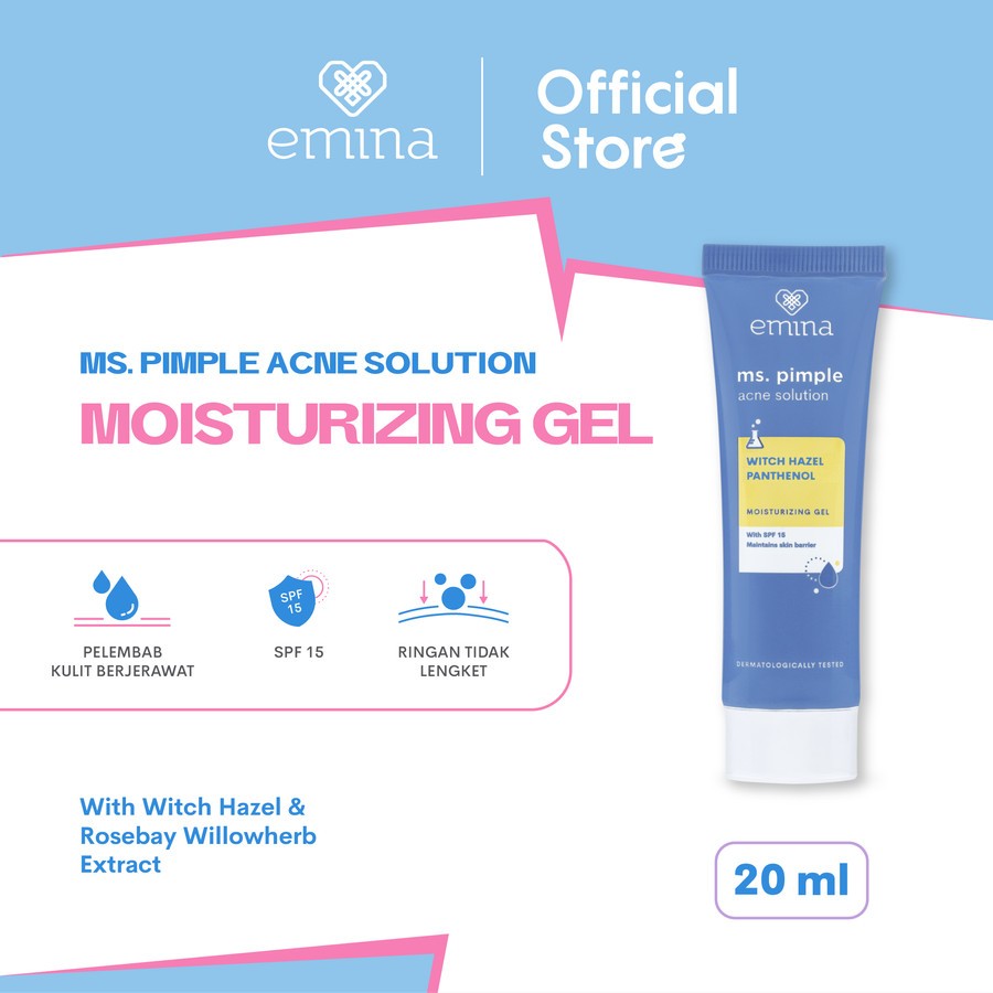 Jual Emina Ms. Pimple Acne Solution Moisturizing Gel 20 ml | Shopee ...
