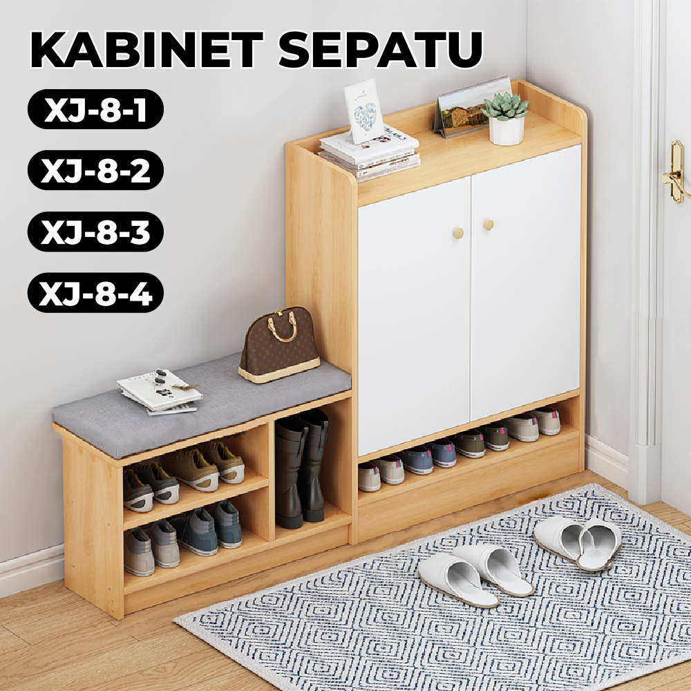 Jual Rak Sepatu Susun Minimalis Kayu Anti Debu Kapasitas Besar ...