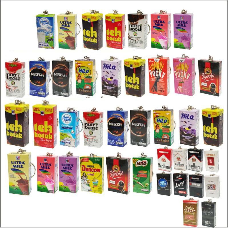 Jual Gantungan Kunci Miniatur Kotak Minuman Kotak Susu Mixue / Ganci ...