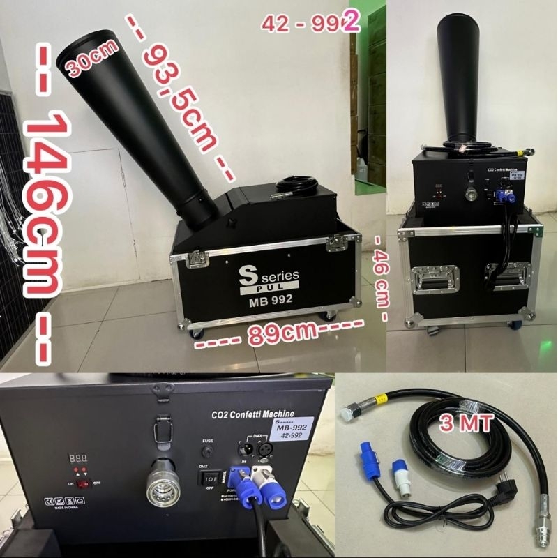 Jual Mesin giant confetti + Machine Co2 + Confetti Bisa control pakai ...