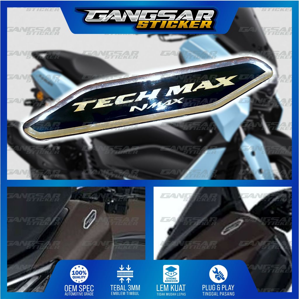 Jual emblem tech max yamaha nmax | emblem yamaha nmax max tech max ...
