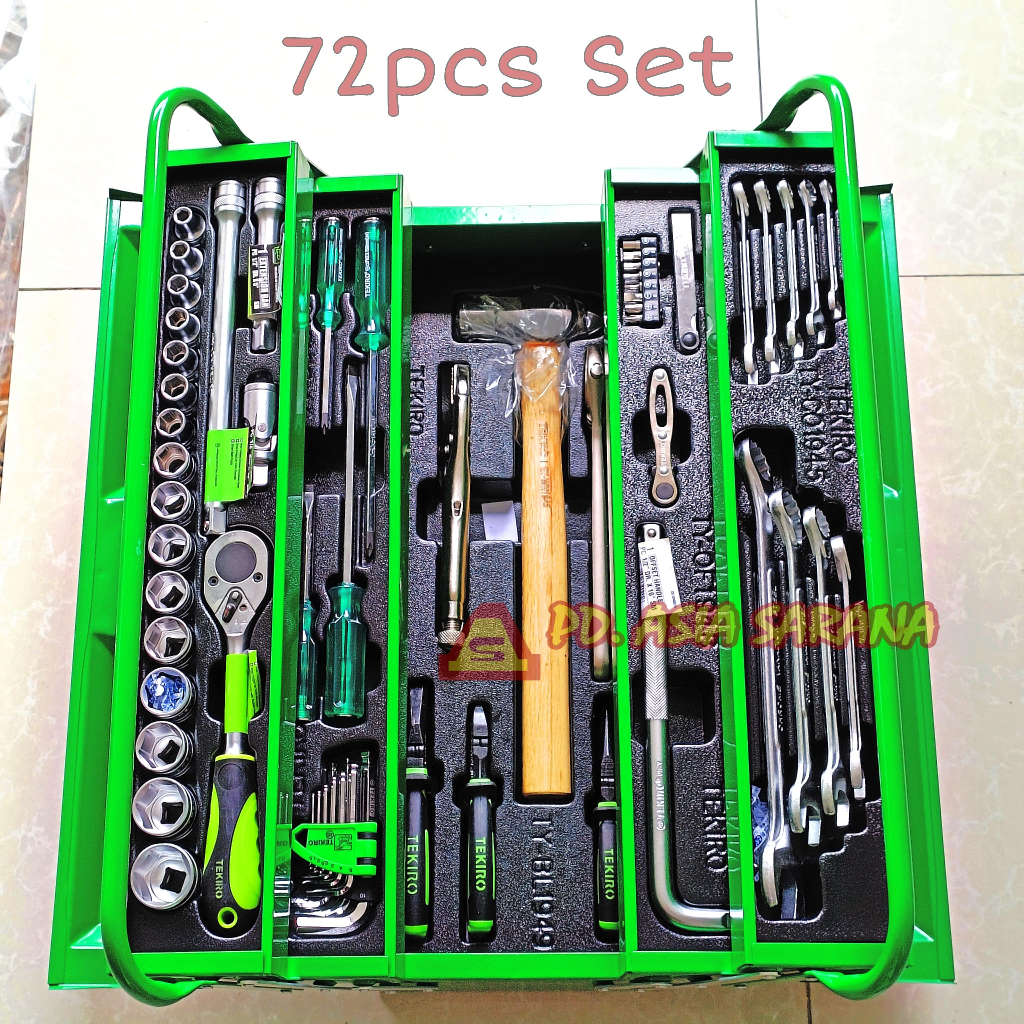 Jual Toolkit Kunci Mekanik 72pcs Set TEKIRO ST-TB1944 Perkakas Tool Box Socket | Shopee Indonesia