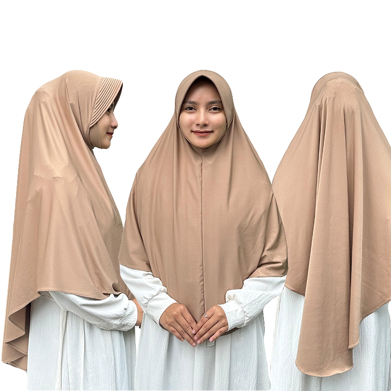 Jual Hijab Bergo Pet Dagu Oval Malay Jersey XL Jilbab Instan Pad Malaysia Jumbo | Shopee Indonesia