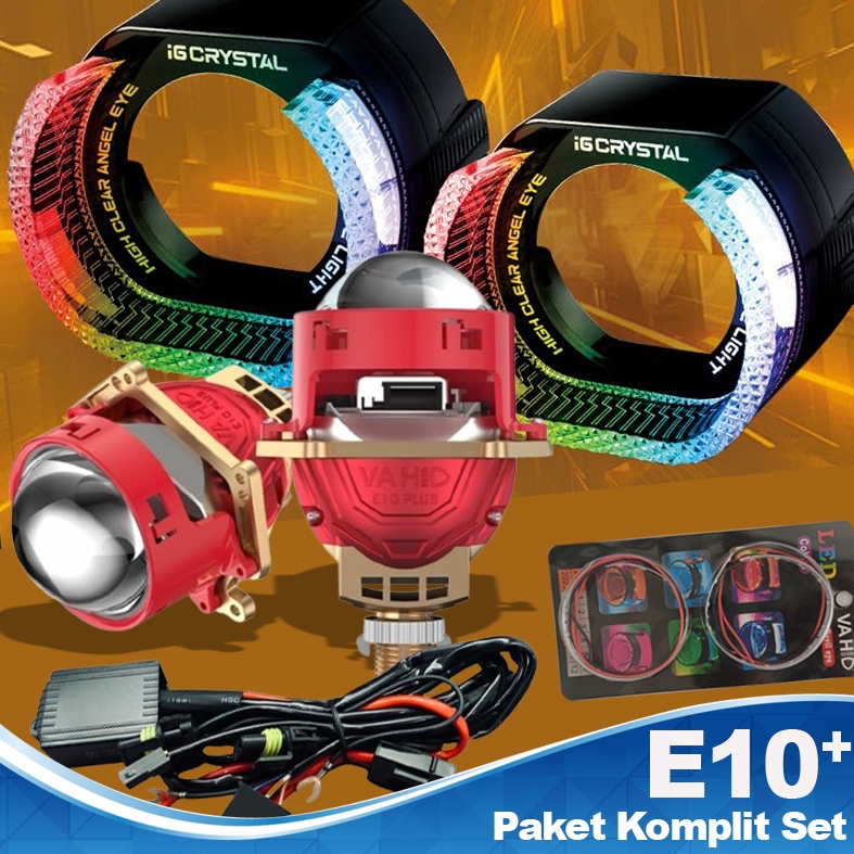 Jual E10 Plus - Paket Komplit Set Bi-LED E10 Plus Surpass Dual Core ...