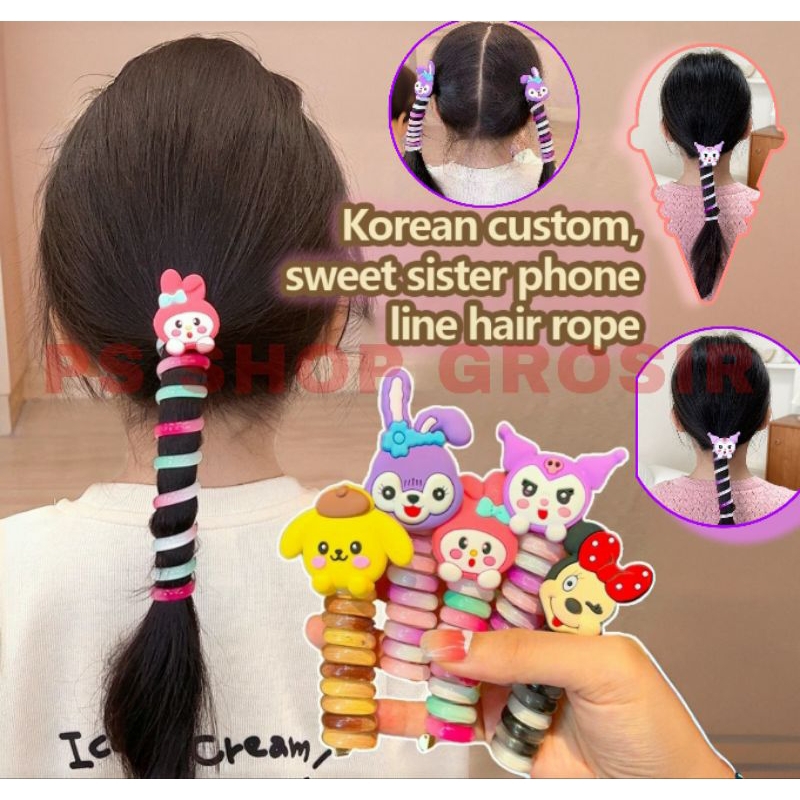 Jual IKAT RAMBUT KUNCIR SPIRAL KUROMI SANRIO LUCU / KUNCIR RAMBUT ...