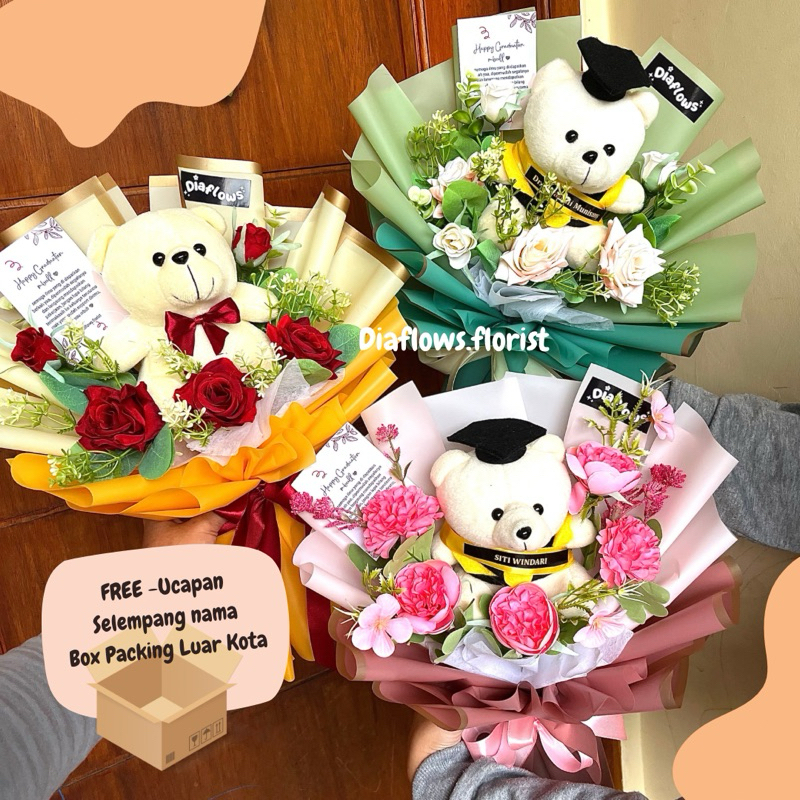 Jual [SIAP DIKIRIM] BUKET BUNGA WIDE ROSE BUKET WISUDA GRADUATION ...