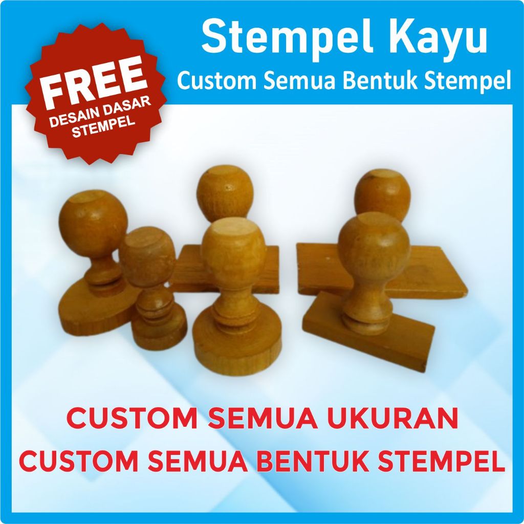 Jual Stempel Kayu Custom Semua Ukuran | Stempel Bulat | Stempel Persegi ...