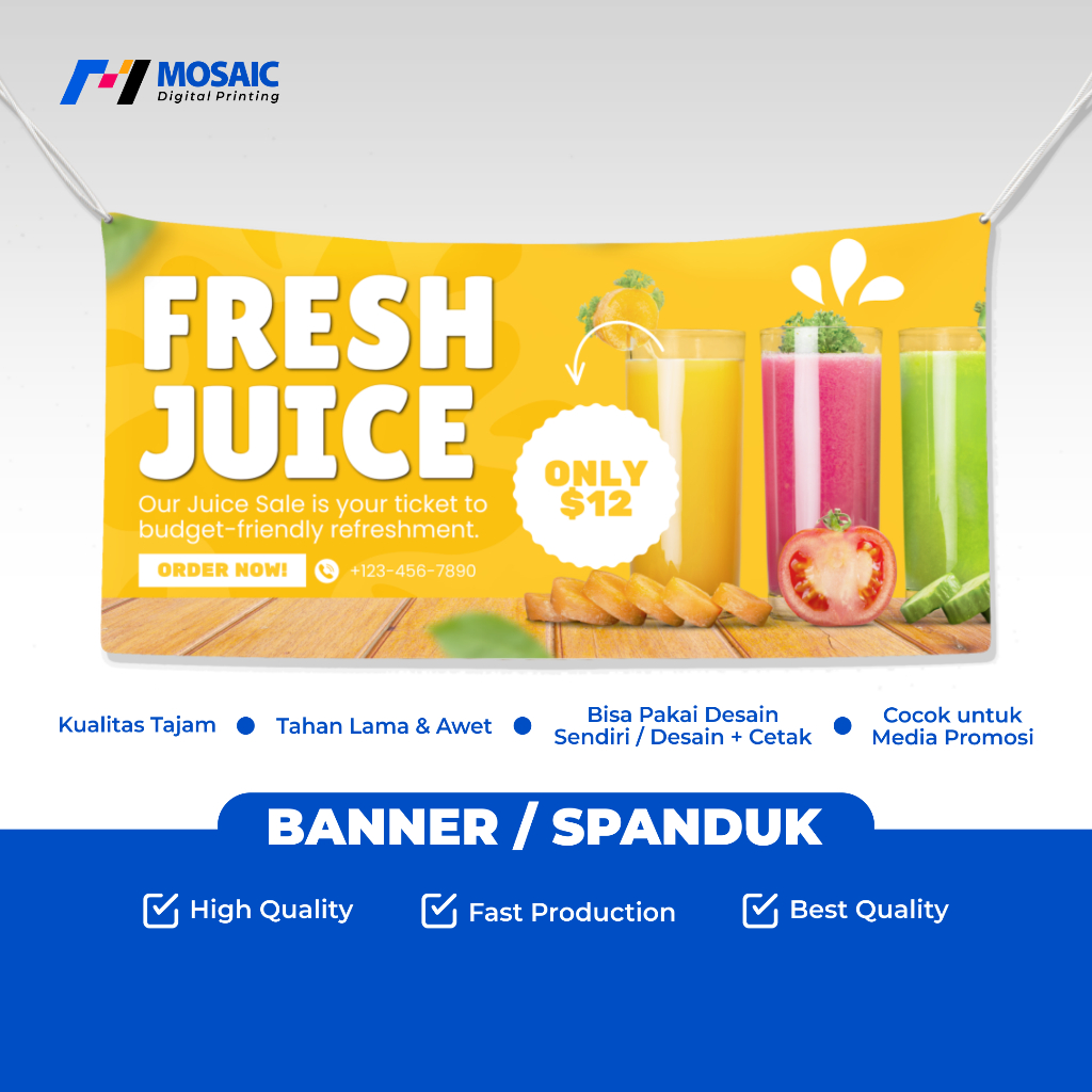 Jual CETAK BANNER, SPANDUK (BAHAN FRONTLITE MATTE 380 / 440 Gr) MURAH [1 HARI JADI] | Shopee ...