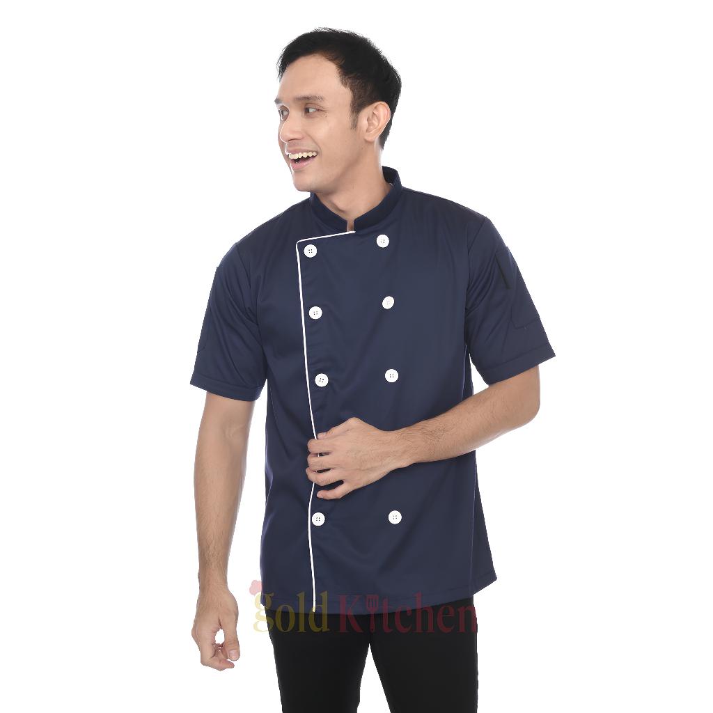 Jual Baju Chef Baju Koki Chef Jacket Seragam Chef Pria Wanita Lengan ...