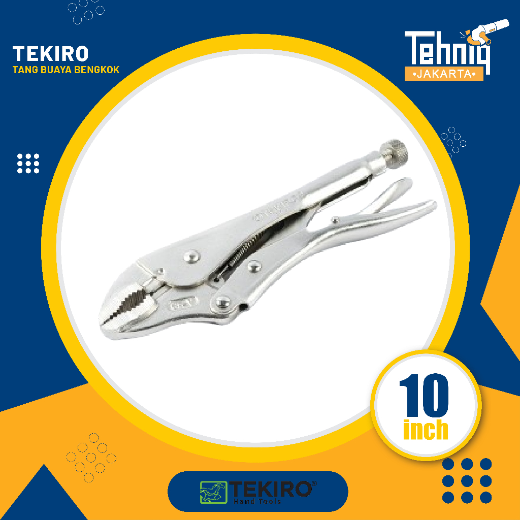 Jual Tang Jepit Tekiro PL-LG0770 / Tekiro Tang Buaya Bengkok 10 Inch ...