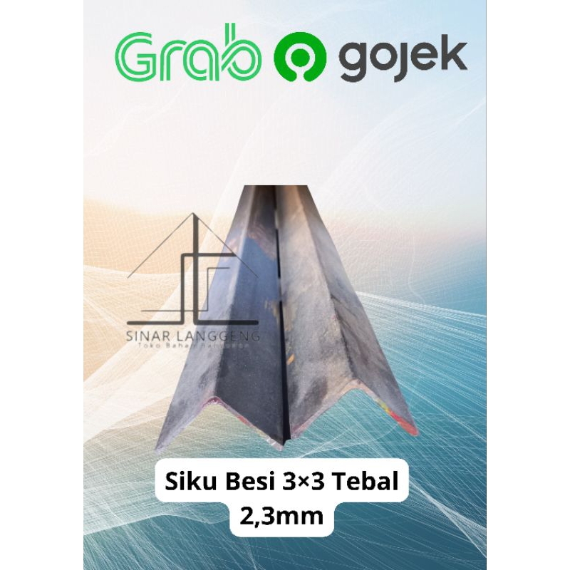 Jual (Min order 5btg) Besi Siku Hitam 3×3 Tebal +- 2mm 2,3mm STD A ...
