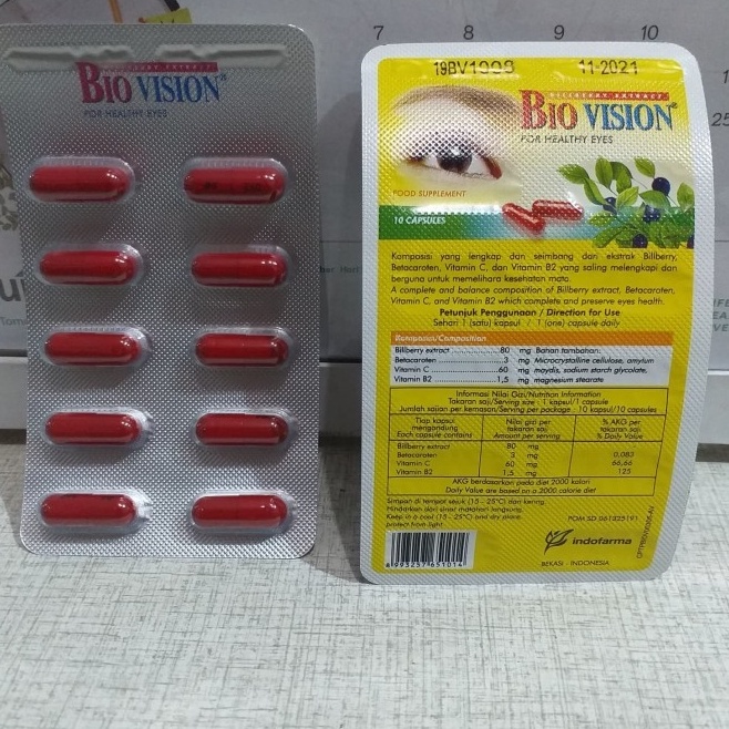 Jual KODE M26D BIOVISION STRIP 1 CAPS VITAMIN KESEHATAN MATA BIOVISION ...