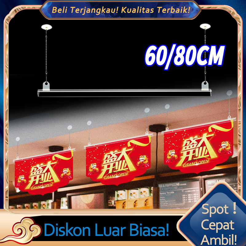 Jual 60/80cm Hanging Banner Gantung Poster Frame 1set Stainless Alat ...