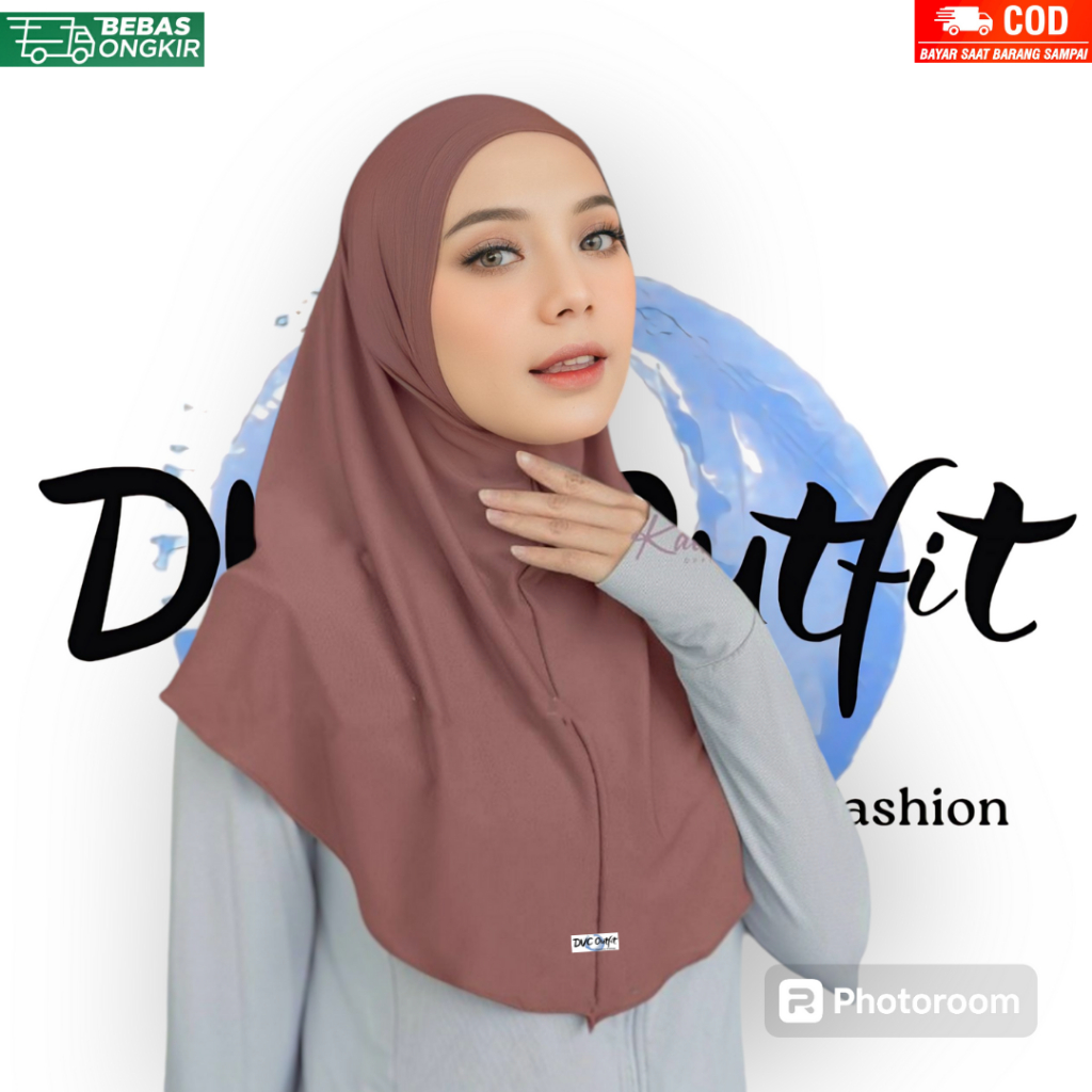 Jual 𝐃𝐕𝐂 - Jilbab instan Bergo Malay Jersey Non Pet Hamidah / Hijab Instan Bergo Jersey langsung ...